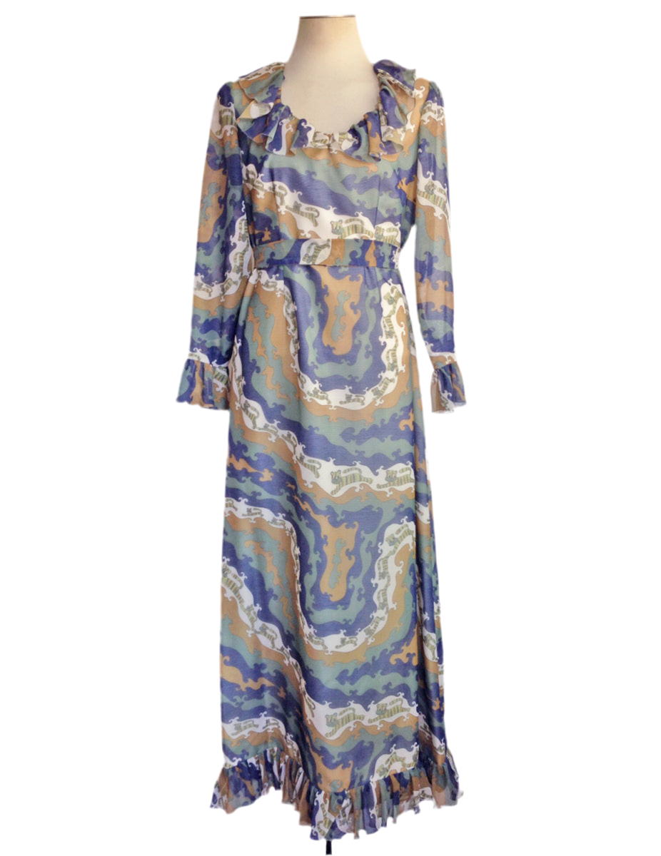 1960s Tiger Print Maxi Dress – Vintage Logic