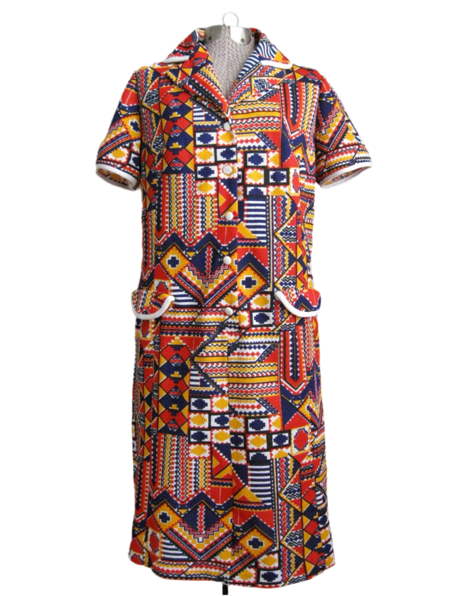 1960s Dress Aztec Print – Vintage Logic