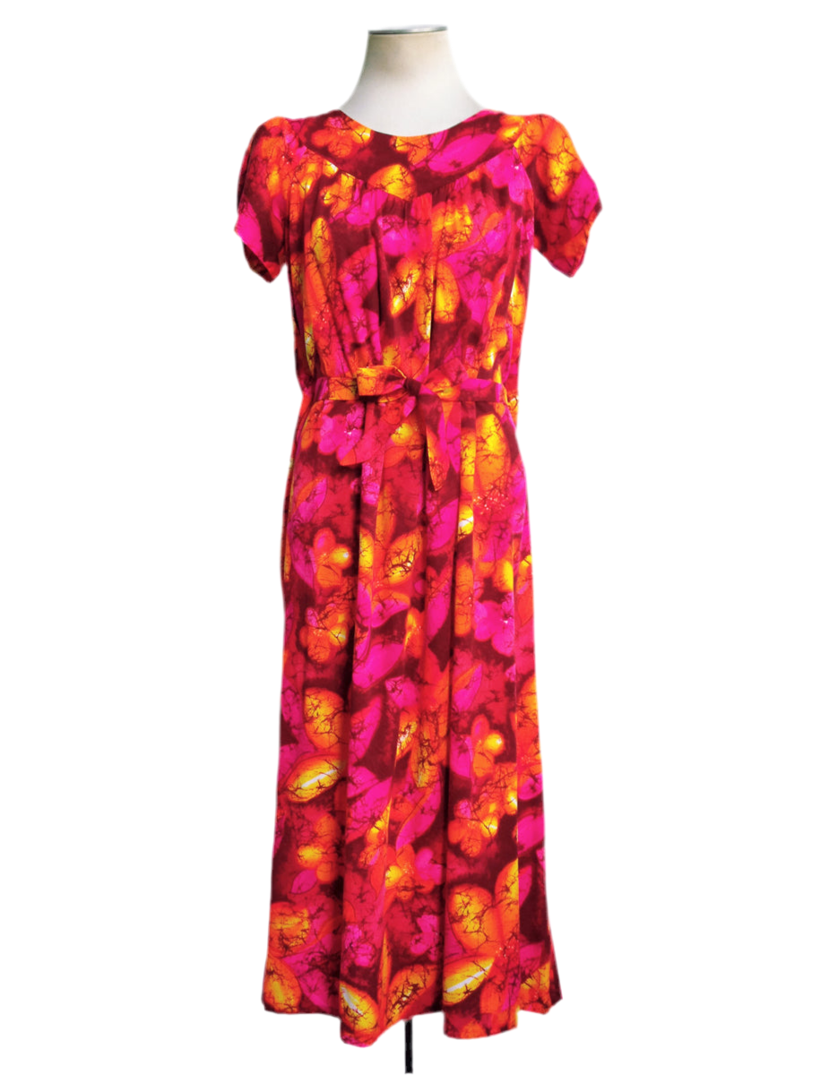 1960s Hawaiian Floral Maxi Dress – Vintage Logic